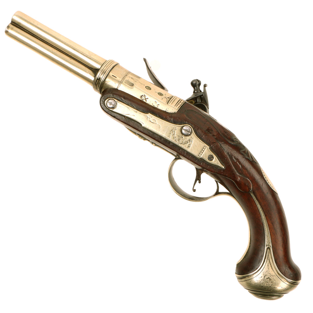 Original 18th Century British Four Barrel Flintlock Volley Pistol by J ...
