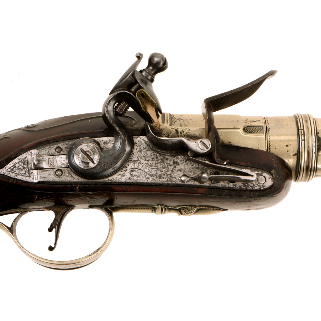 Original 18th Century British Four Barrel Flintlock Volley Pistol by J ...