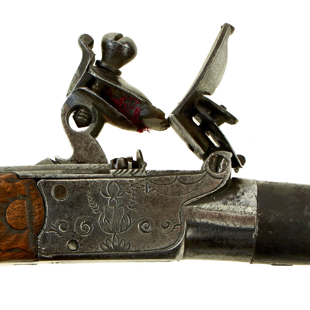 Original French Napoleonic Engraved Flintlock Pocket Pistol Made in Li ...