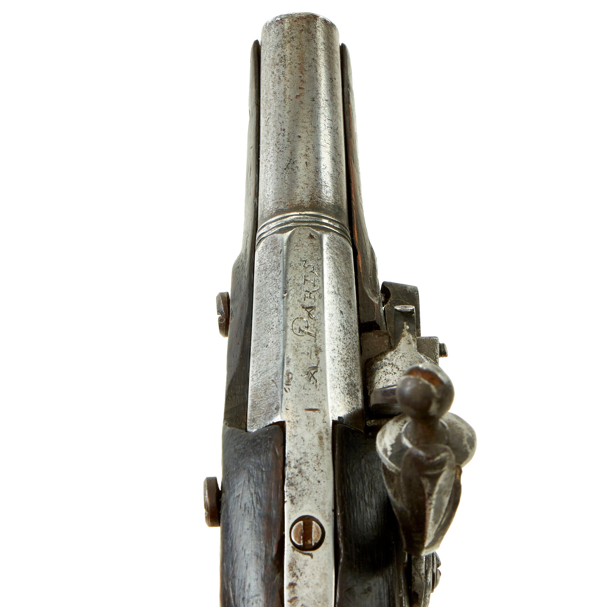 Original French Napoleonic Flintlock Pocket Pistol by Cheron of Paris ...