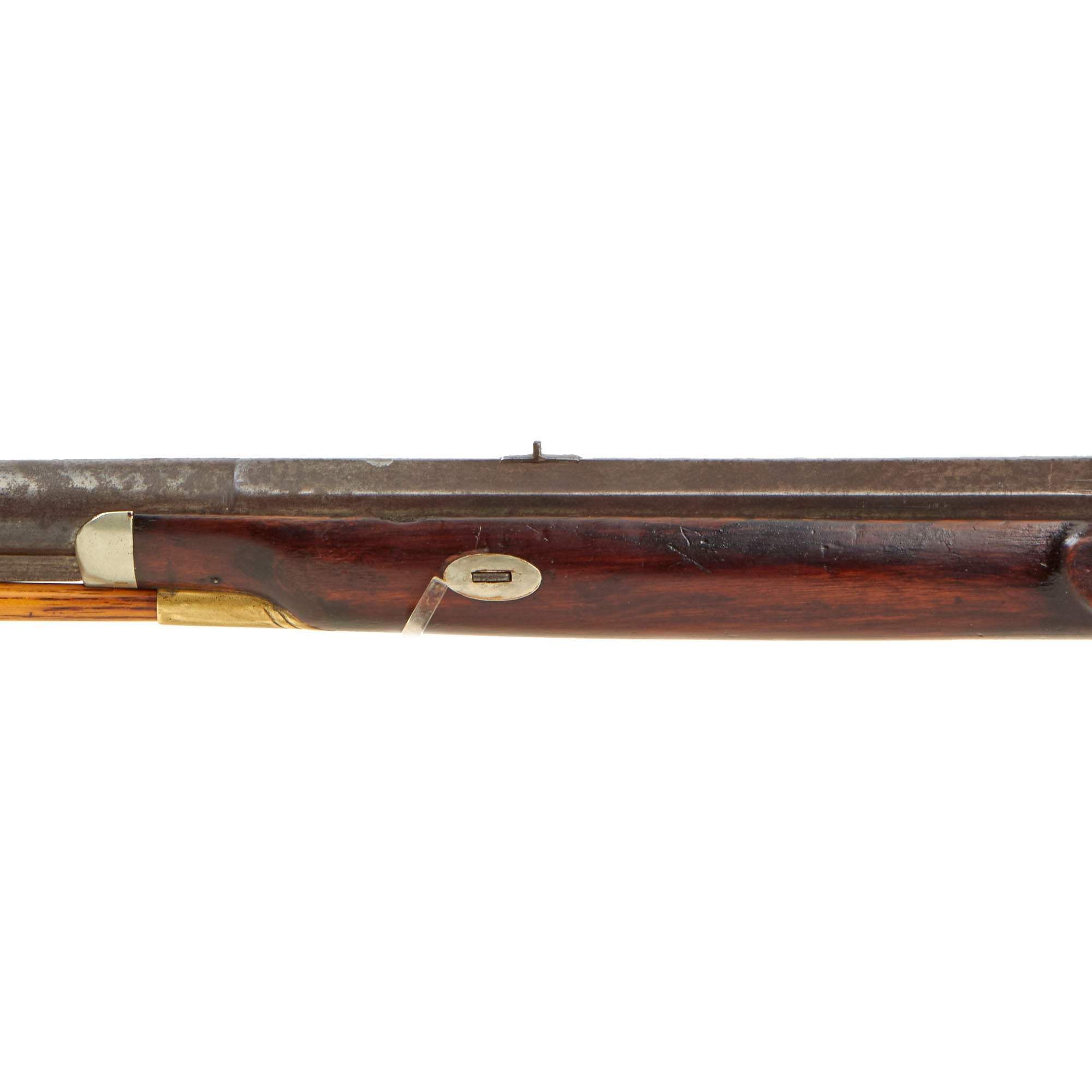 Original U.S. Large Bore Half-Stocked Percussion Hunting Rifle with Se ...