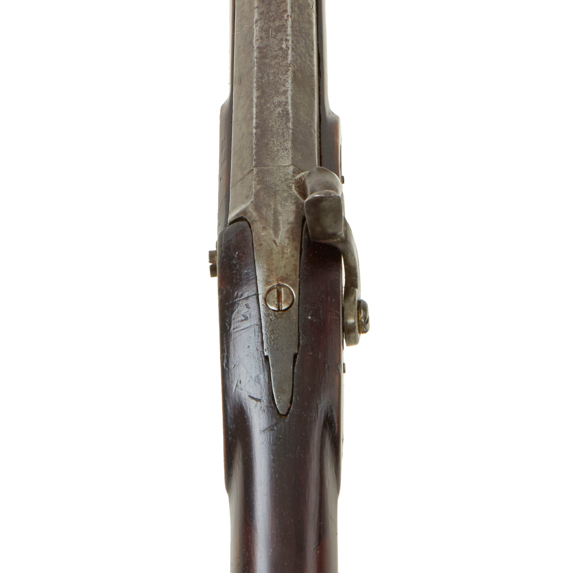 Original U.S. Large Bore Half-Stocked Percussion Hunting Rifle with Se ...