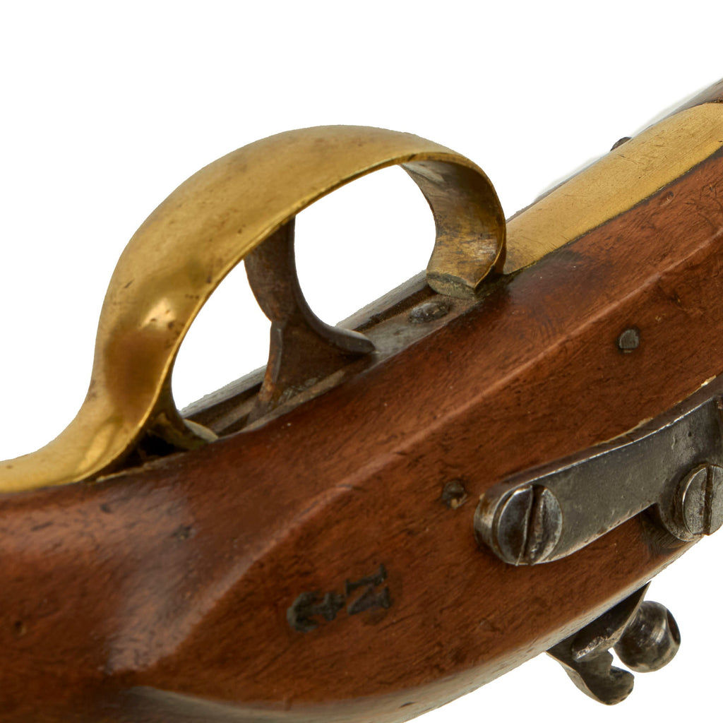 Original Dutch Flintlock Naval Pistol with Belt Hook Marked to Ship Pr ...