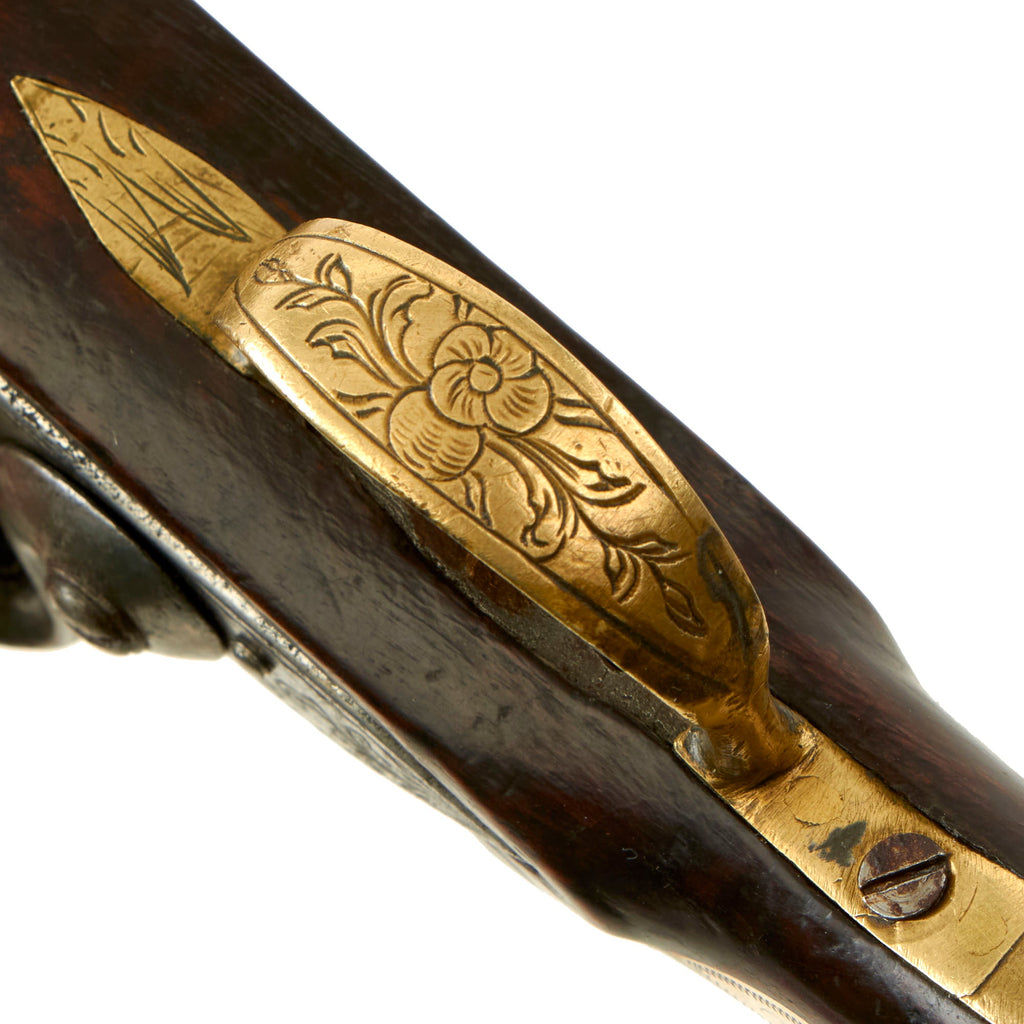 Original U.S. Colonial Era Silver Mounted Flintlock Pocket Pistol with ...