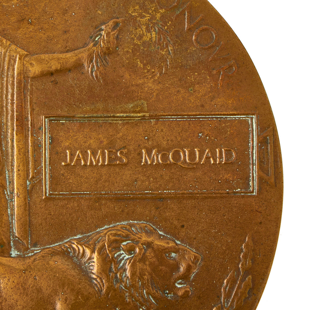 Original British WWI Northern Ireland Death Penny Soldier Memorial Wit ...