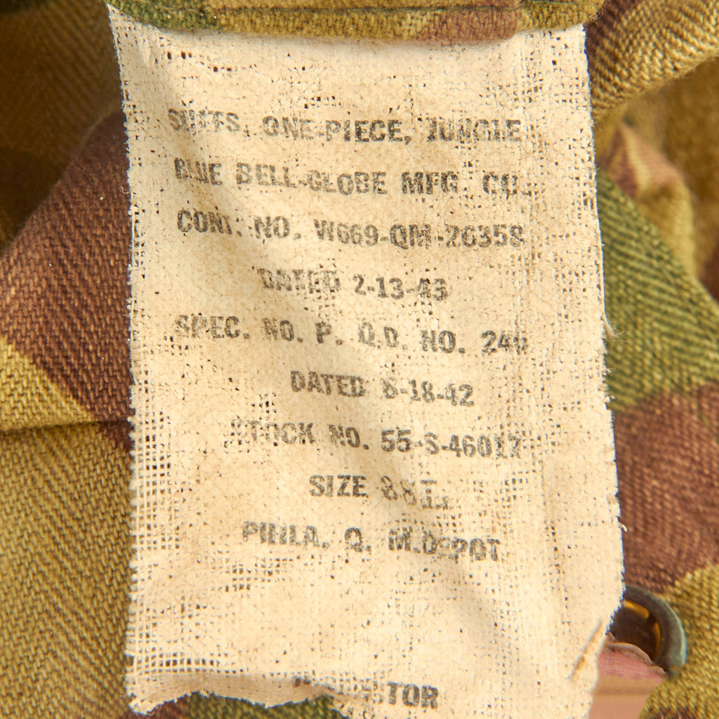 Original U.S. WWII Army M1942 Camouflage Jungle Suit Herring Bone Twil ...