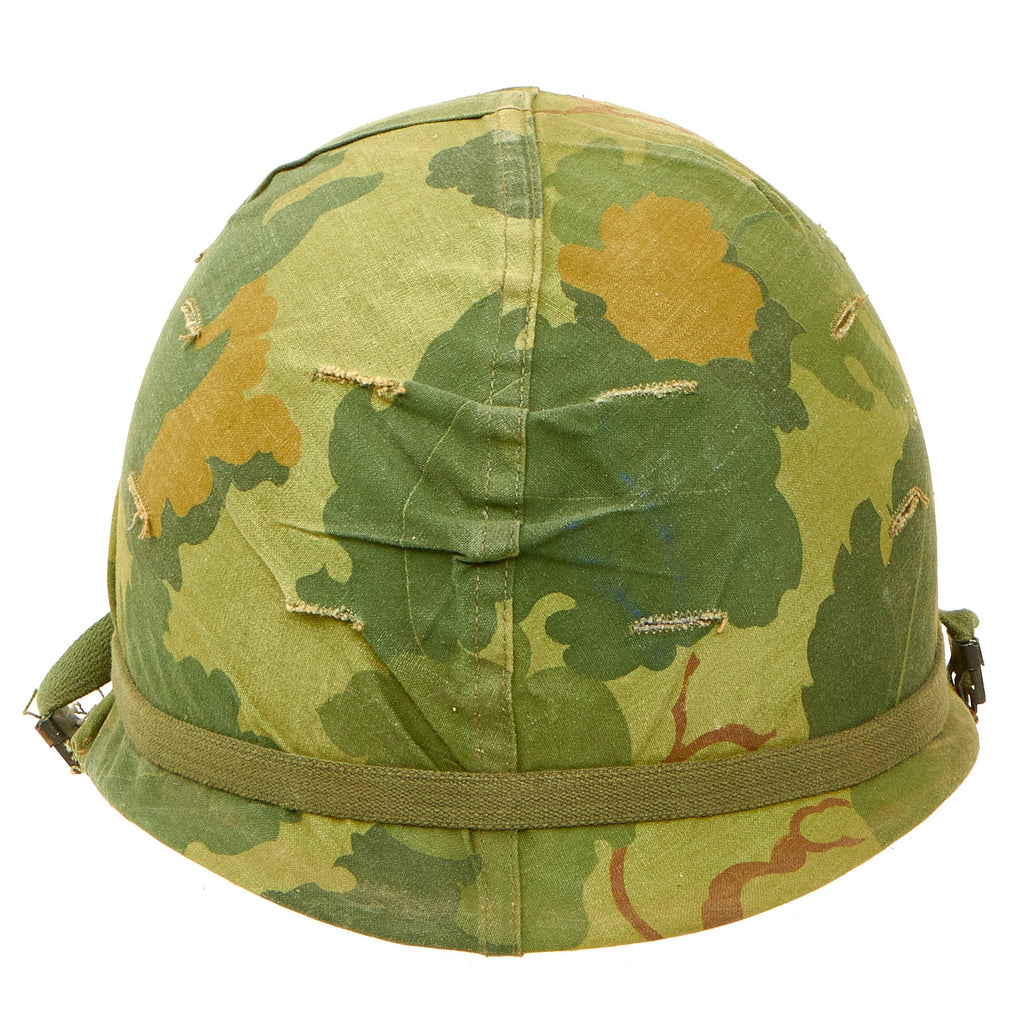 Original U.S. Vietnam M1 Helmet with USMC Camouflage Cover and Liner ...