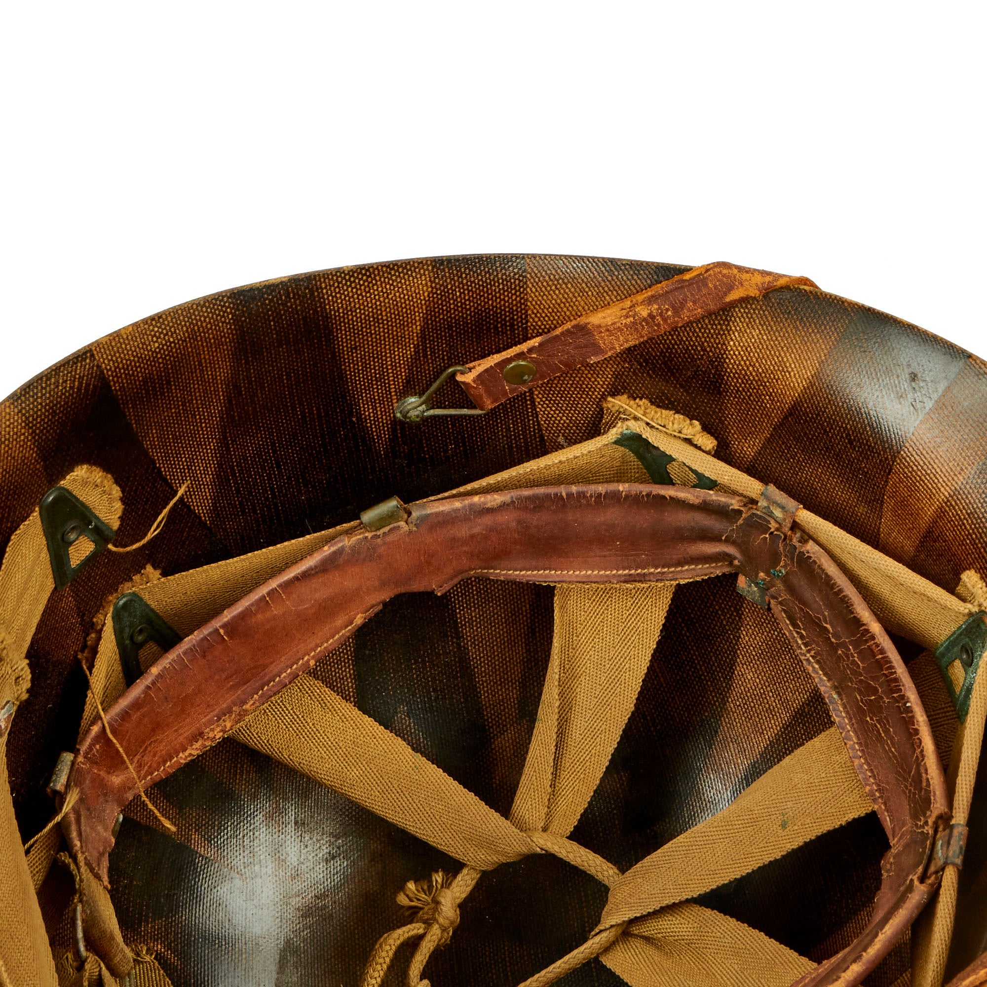 Original U.S. WWII Early 1942 M1 McCord Front Seam Fixed Bale Helmet w ...