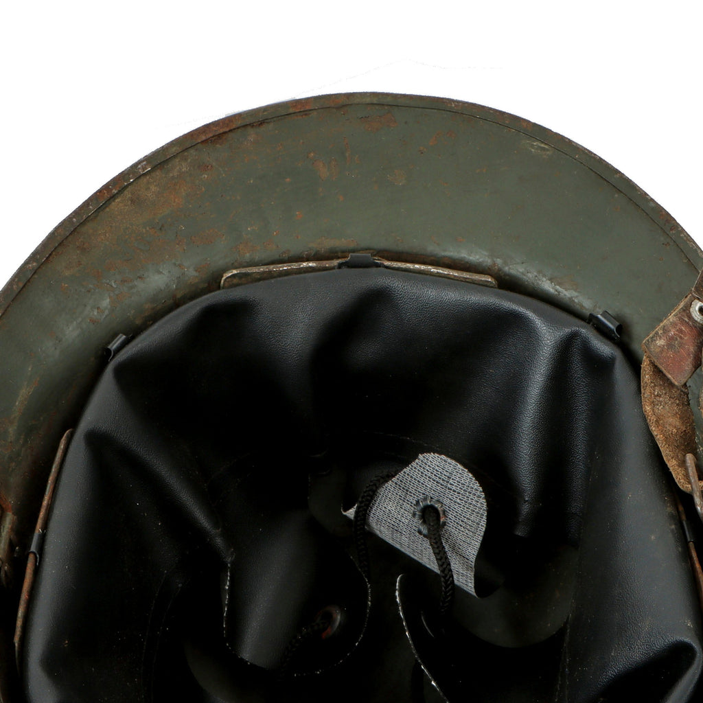 Original French WWII M1926 Adrian Helmet with Chinstrap and Reproducti ...