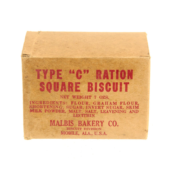 Original U.S. WWII Unissued "C" Ration Square Biscuits in Wrapper by M ...