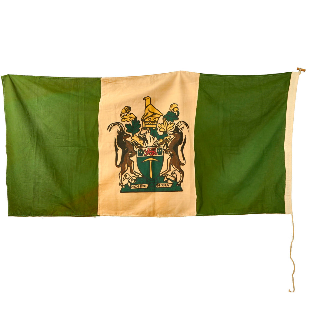 Original Rhodesian Bush War Era “The Green and White” Flag of Rhodesia ...