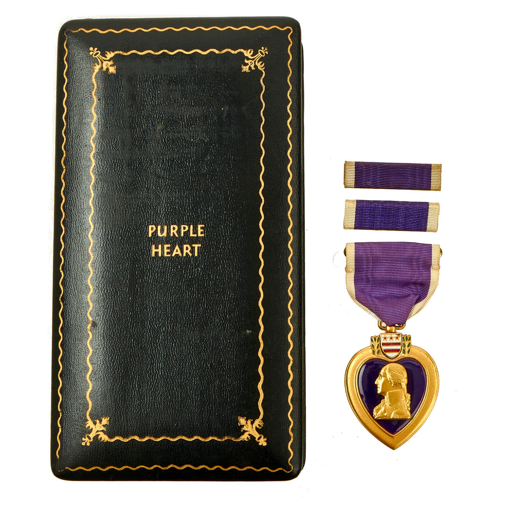 Original U.S. WWII Purple Heart Medal Set With Presentation Case and U ...