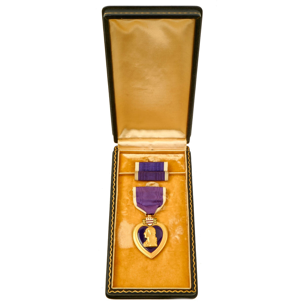 Original U.S. WWII Purple Heart Medal Set With Presentation Case and U ...