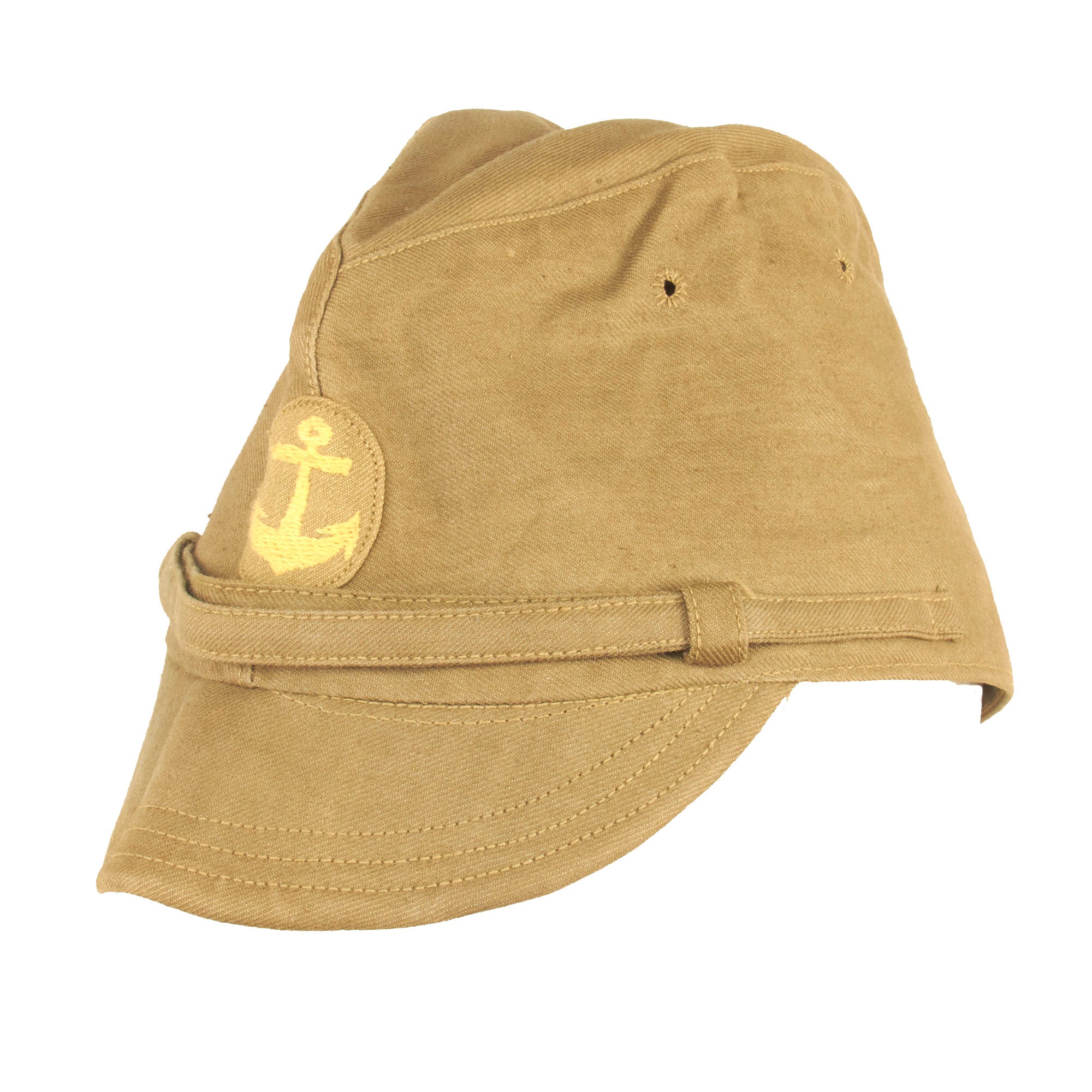 Original Japanese WWII Naval Landing Forces Officer Cotton Forage Cap ...
