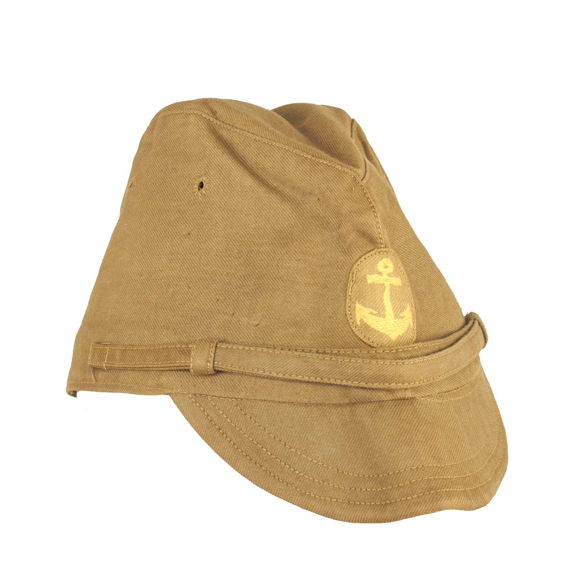Original Japanese WWII Naval Landing Forces Officer Cotton Forage Cap ...