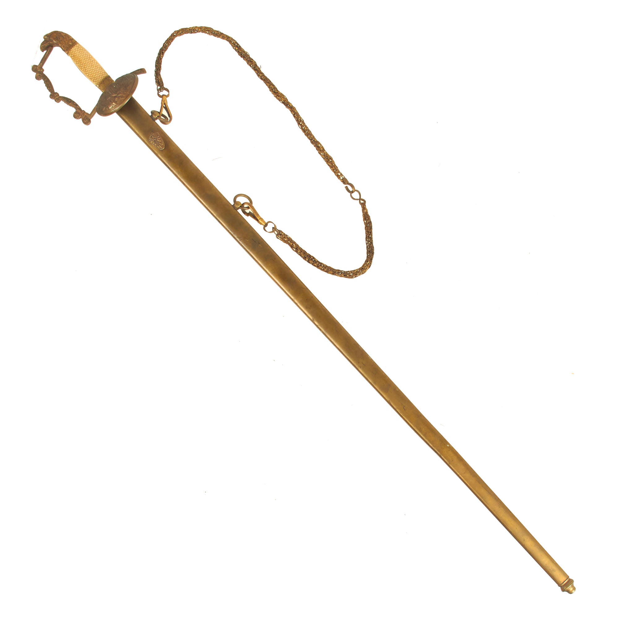 Original U.S. M1830 Officer's Fire Blued / Etched Eagle Head Pommel Sw ...