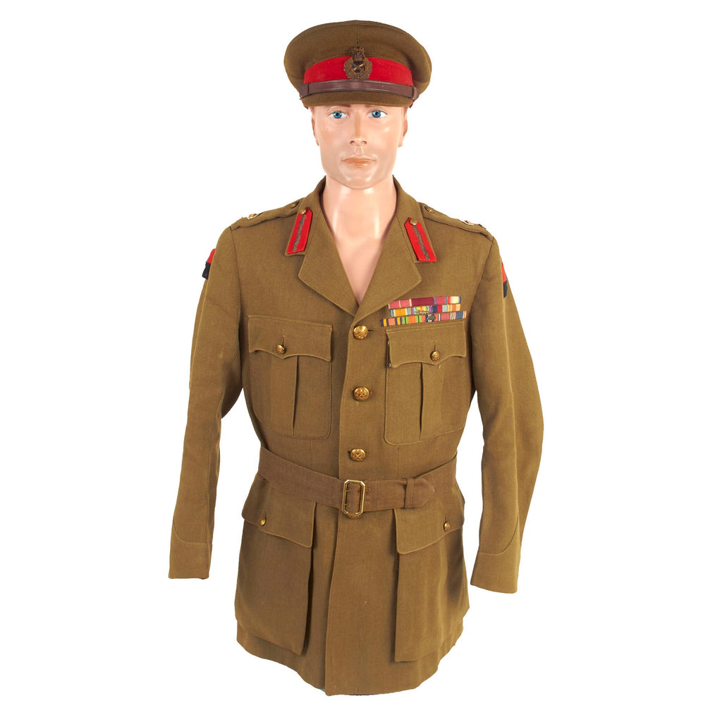 Original British WWII No.2: Service Dress Uniform Jacket and Peaked Vi ...