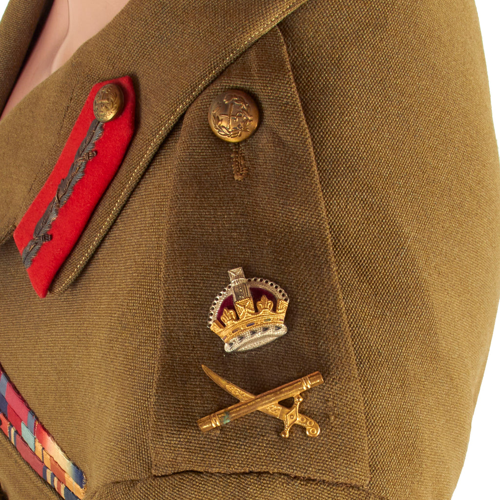Original British WWII No.2: Service Dress Uniform Jacket and Peaked Vi ...