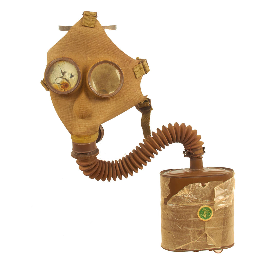 Original Japanese WWII Unissued Civilian Type 99 Gas Mask with Hose, F ...