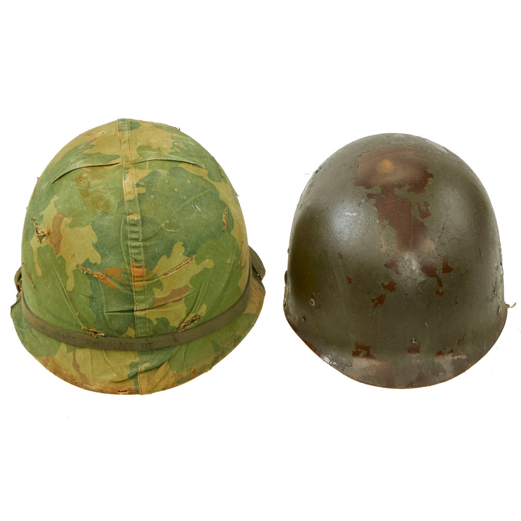 Original U.S. Vietnam War M1-C Paratrooper Helmet with Reversible Mitc ...