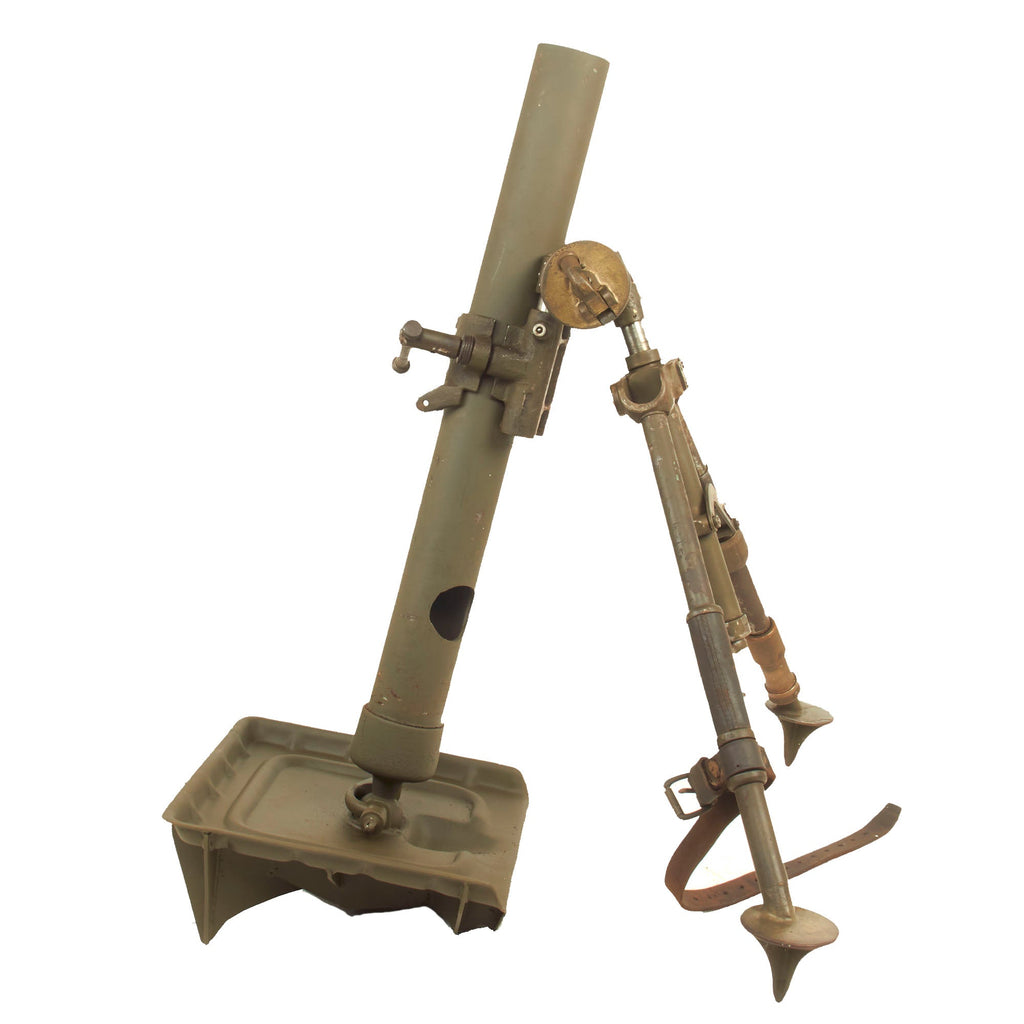 Original U.S. WWII M2 60mm Display Mortar System with Early Exposed Ge ...