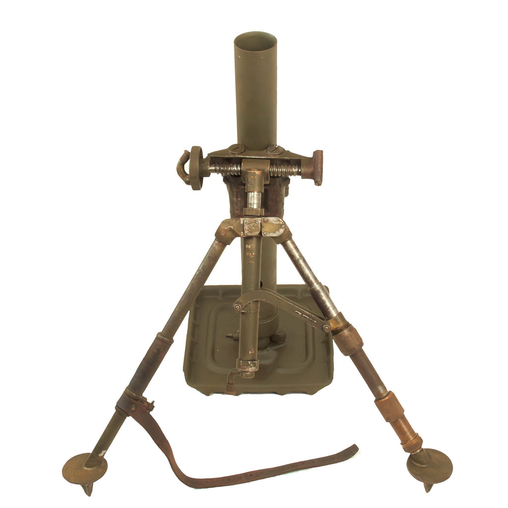 Original U.S. WWII M2 60mm Display Mortar System with Early Exposed Ge ...