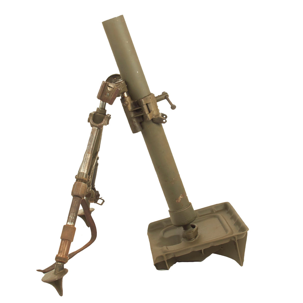 Original U.S. WWII M2 60mm Display Mortar System with Early Exposed Ge ...