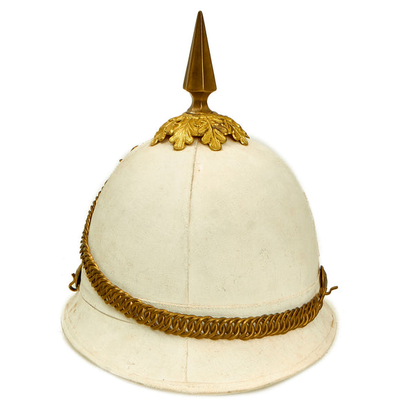 Original U.S. Model 1881 “Summer White” Dress Spiked Pith Helmet Attri ...