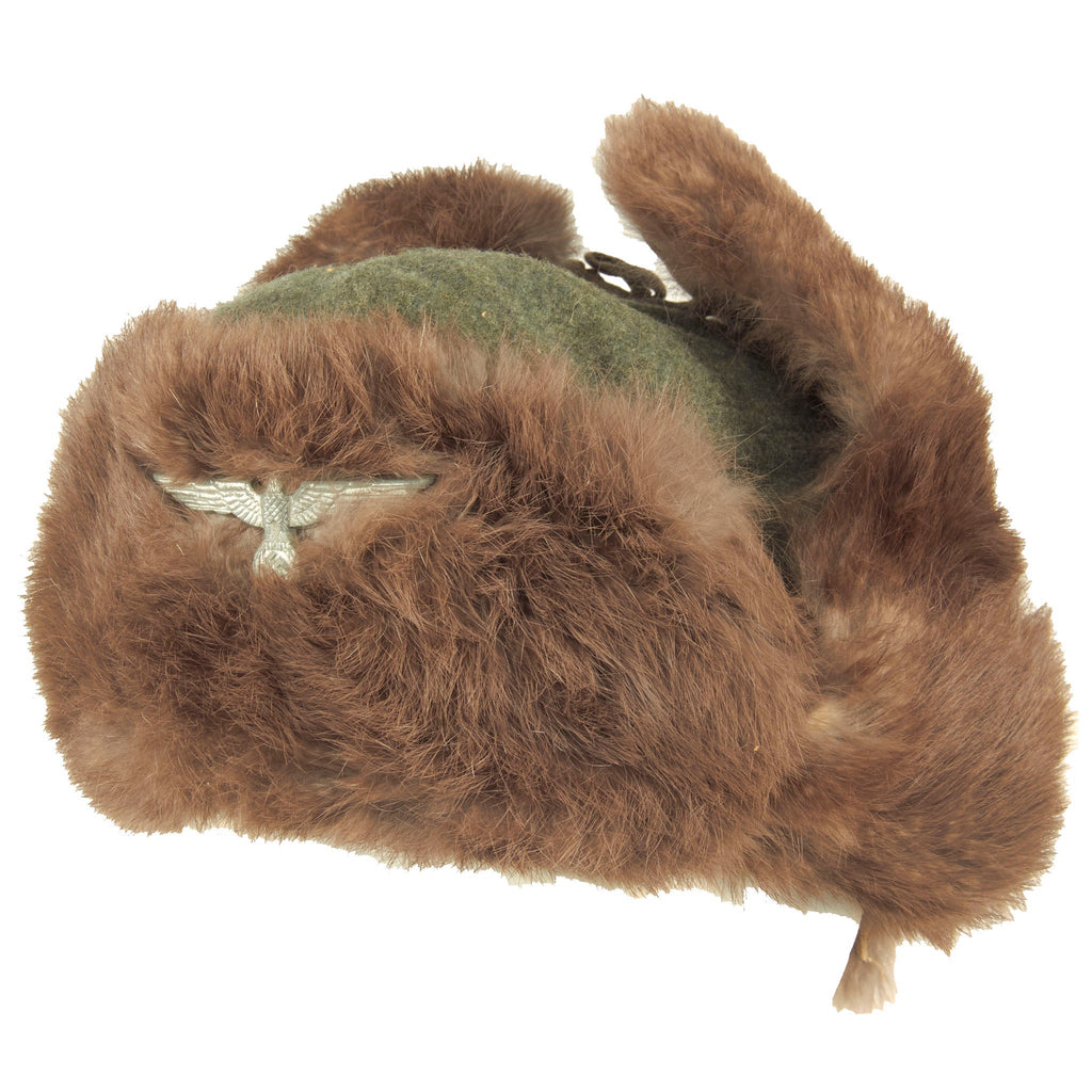 Original German WWII 1943 Dated Eastern Front 57cm Rabbit Fur Pelzmütz ...