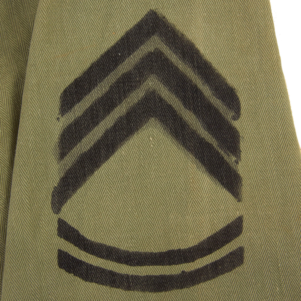 Original U.S. WWII Named USMC HBT Herringbone Twill P41 Combat Jacket ...