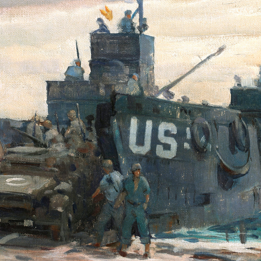 Original U.S. WWII Coast Guard Official Wartime Artist Tore Asplund No ...