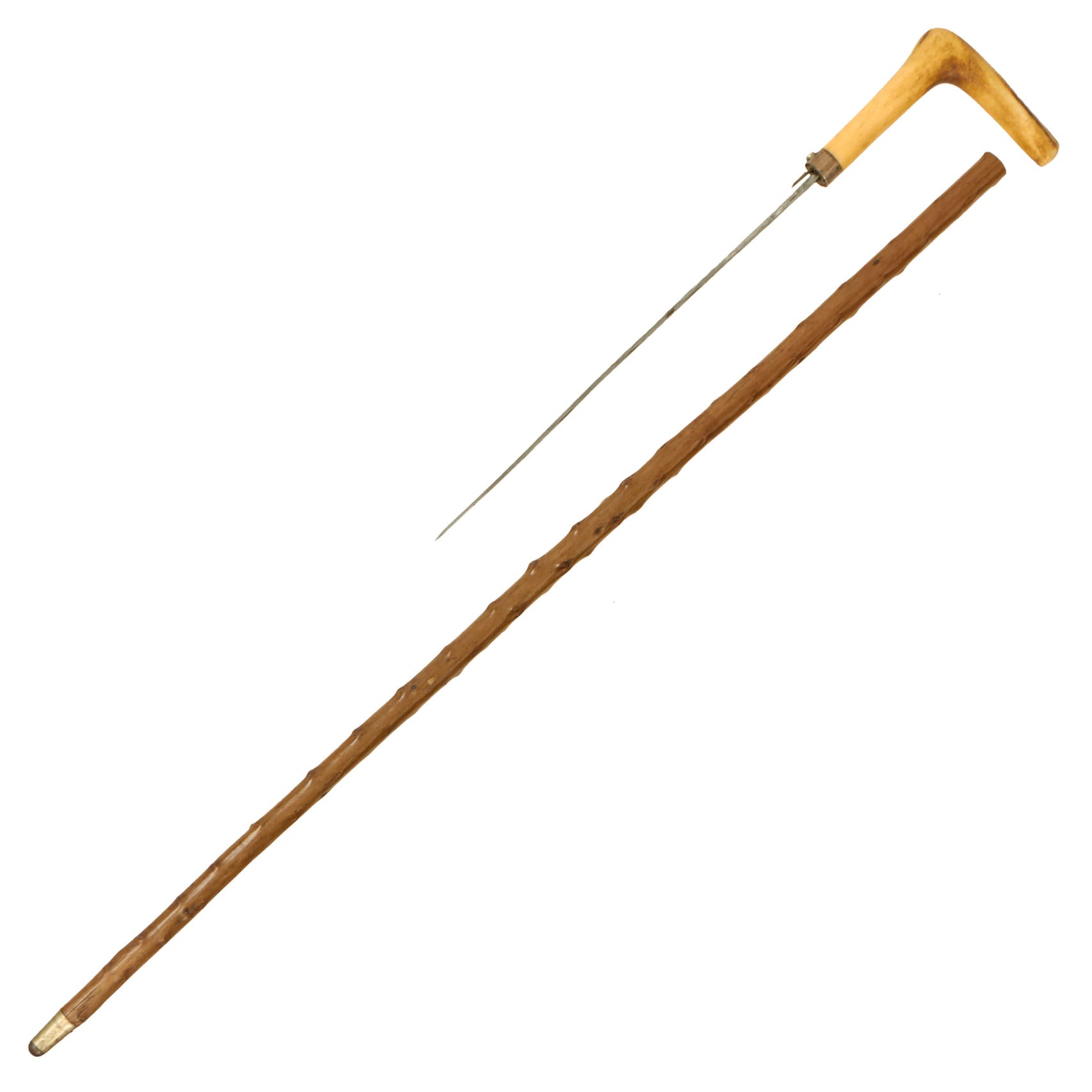 Original British Victorian Era Sword Cane with Stag Handle and Release ...