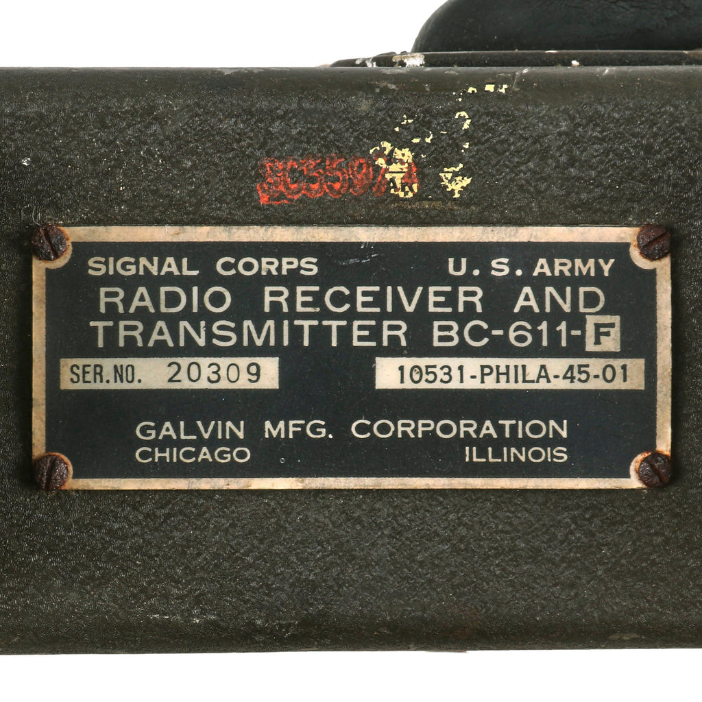 Original U.S. WWII Handie Talkie SCR-536 Radio Transceiver BC-611 -F b ...