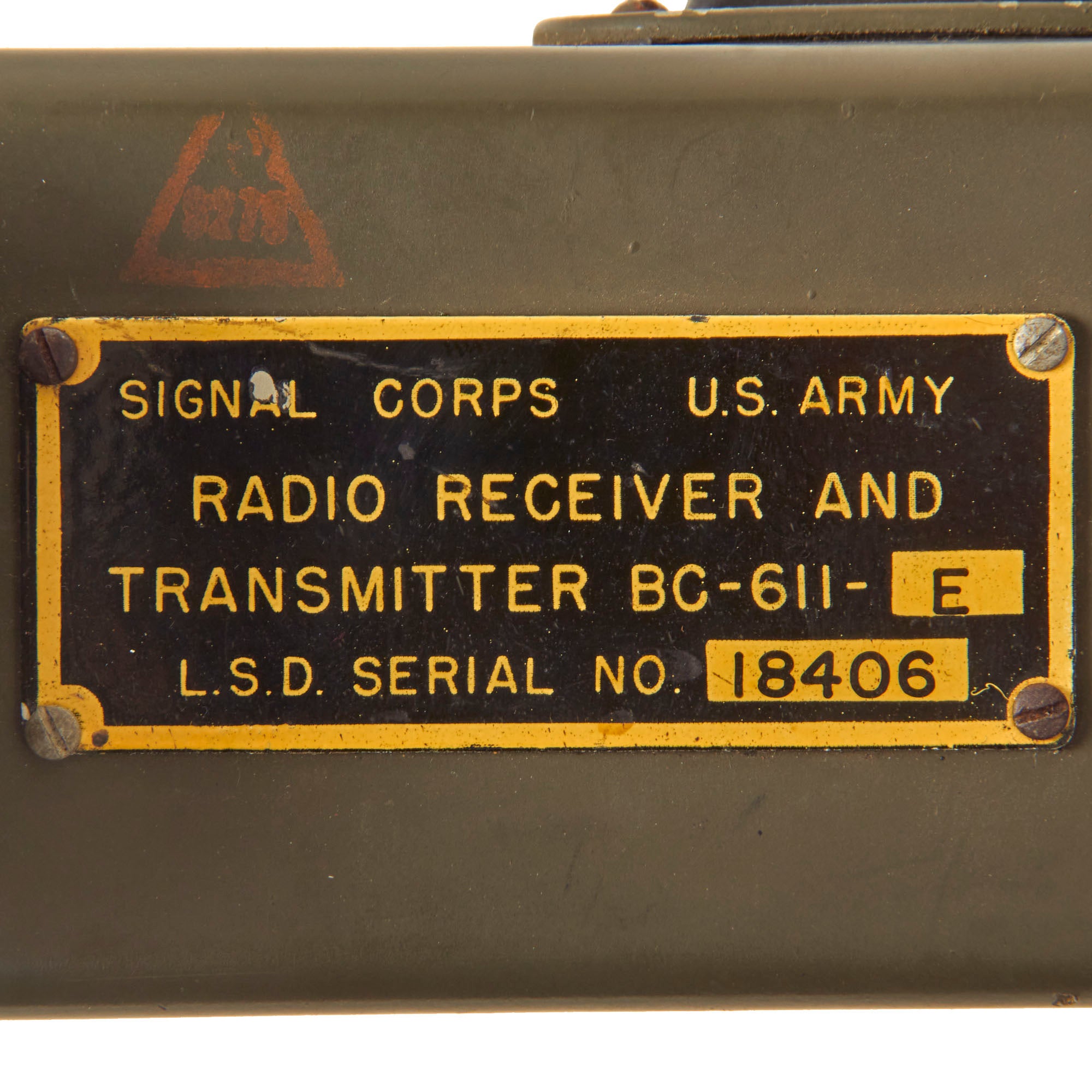 Original U.S. WWII Handie Talkie SCR-536 Radio Transceiver - BC-611-E ...
