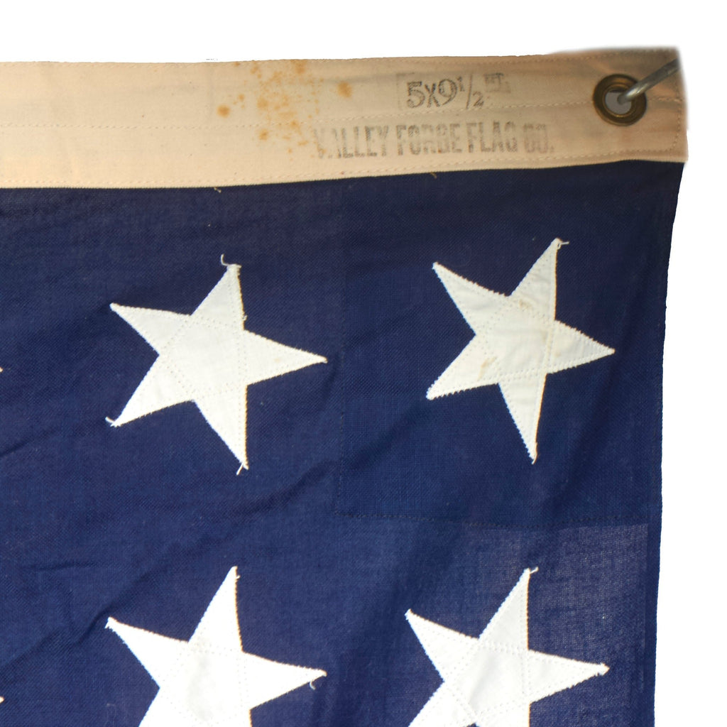 Original U.S. WWII Era 48 Star Flag by Valley Forge Flag Co. - 5 x 9 ½ ...