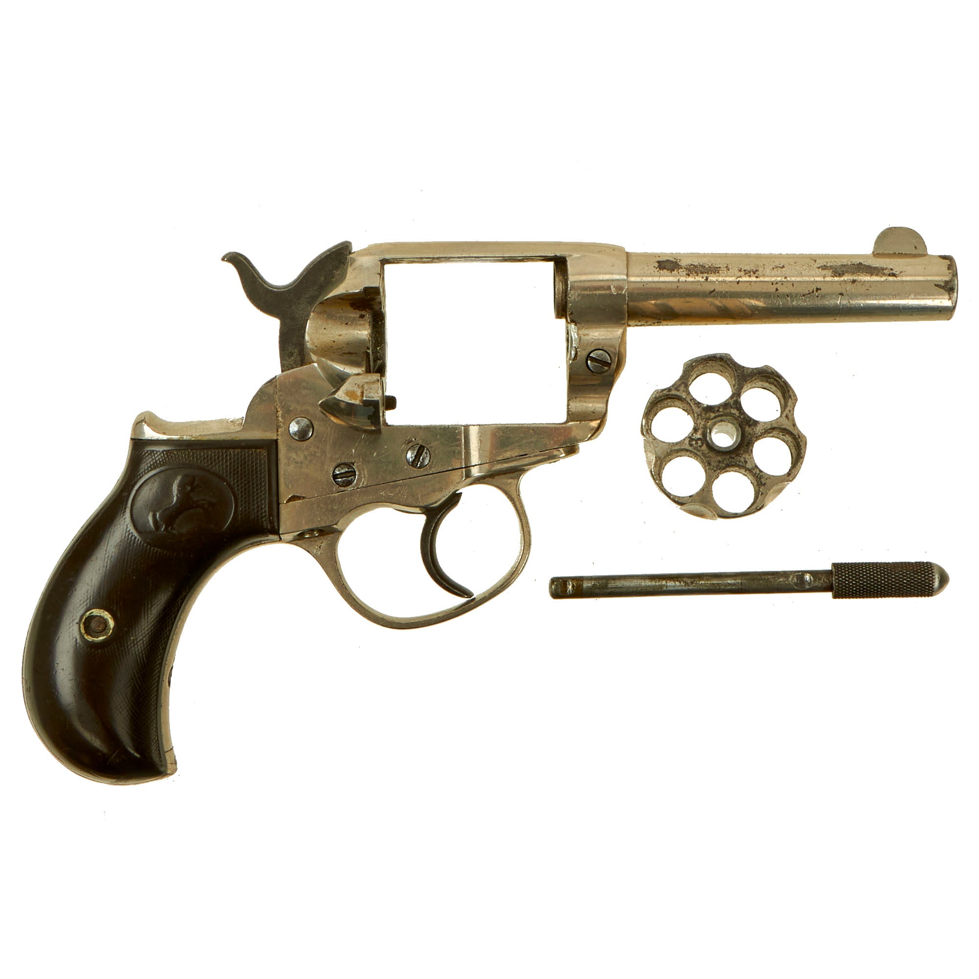 Original U.S. Colt M1877 .38cal Nickel-Plated Lightning Revolver made ...