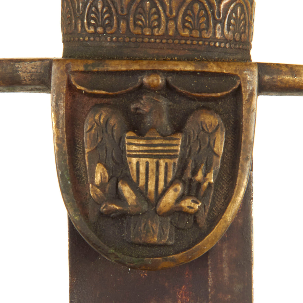 Original U.S. Early 19th Century Engraved Officer's Eagle Head Sword w ...