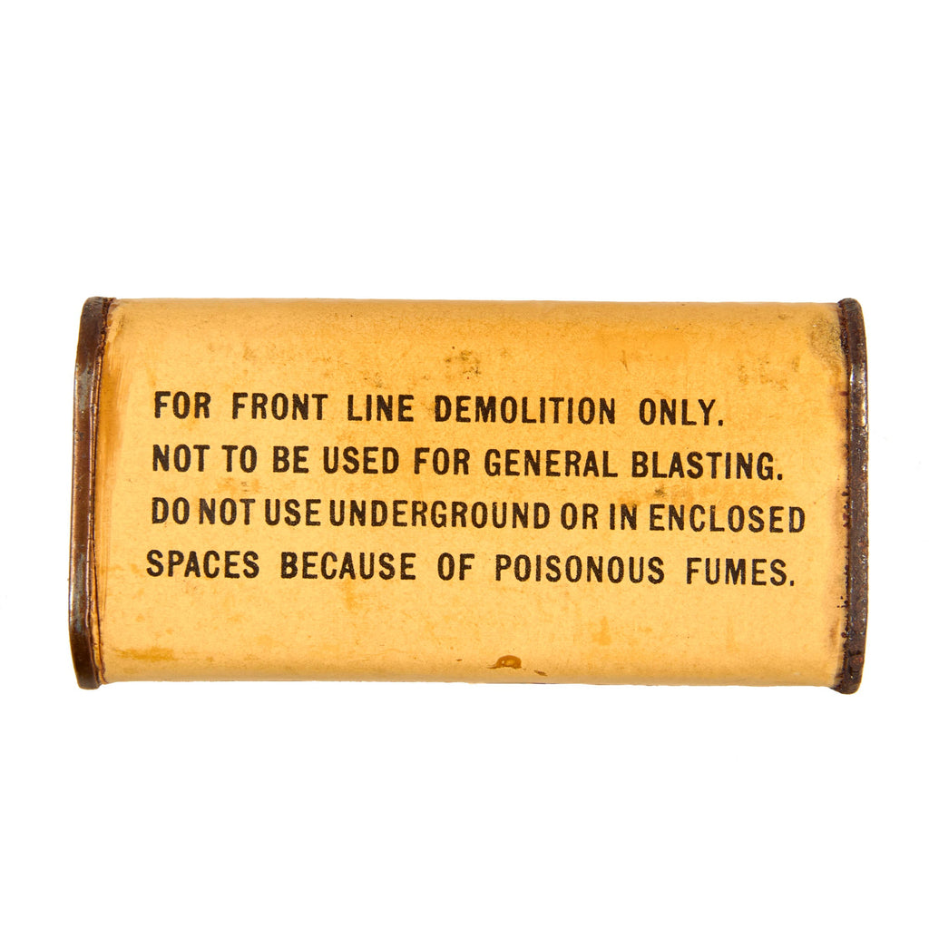Original U.S. WWII Corps of Engineers High Explosive TNT 1/2 Pound Blo ...