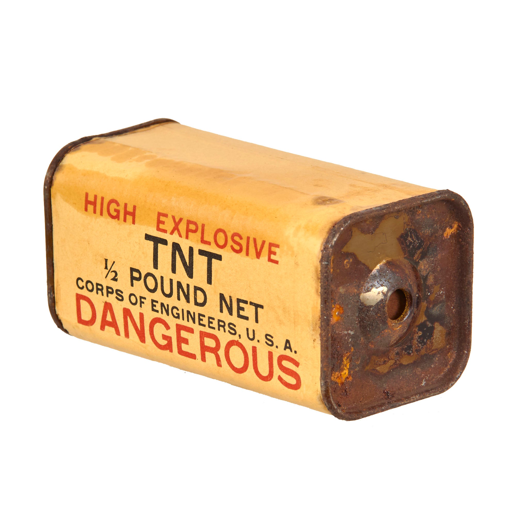 Original U.S. WWII Corps of Engineers High Explosive TNT 1/2 Pound Blo ...