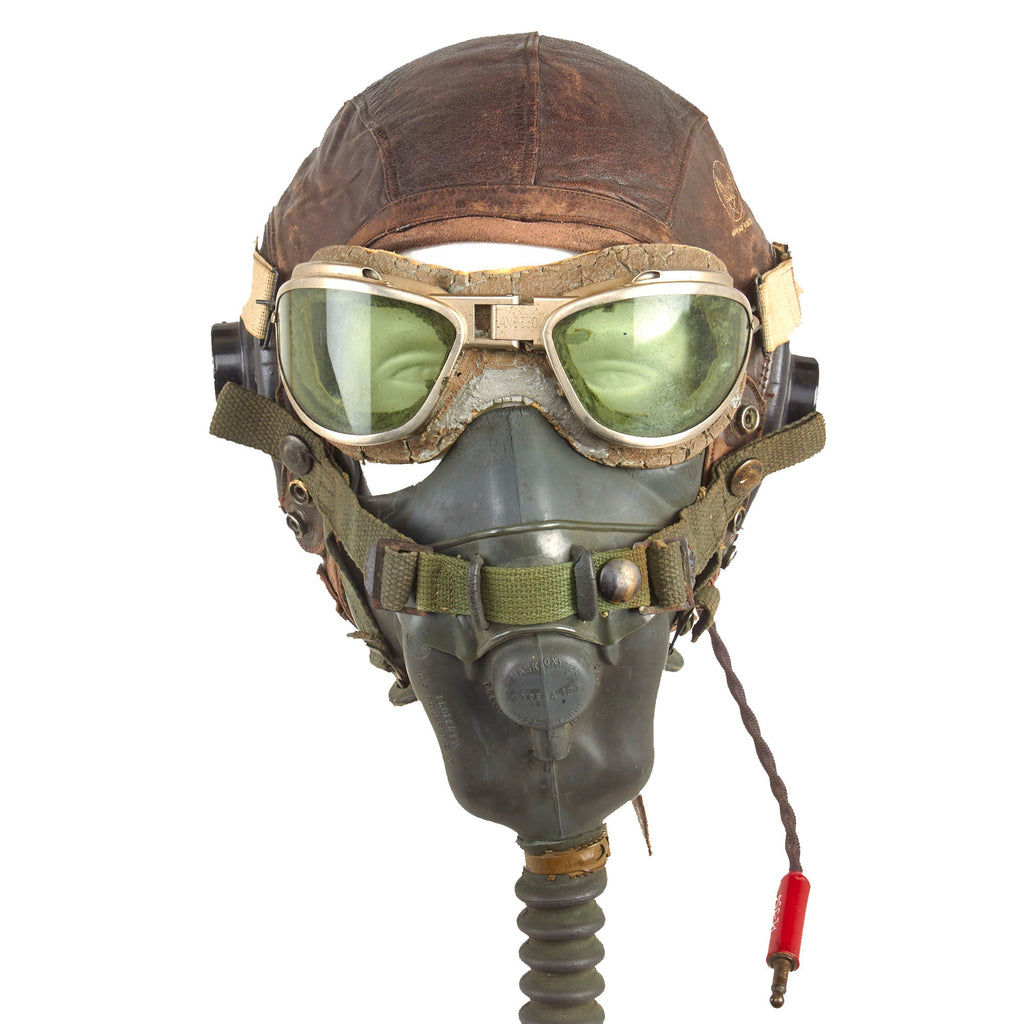 Original U.S. WWII USAAF Aviator Flight Helmet Set - AN6530 Goggles, A ...