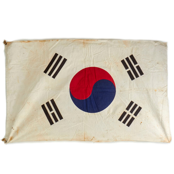 Original Korean War Era South Korean Taegukgi American Made Canvas Fla ...
