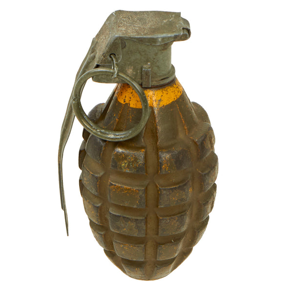 Original U.S. WWII Inert MkII Pineapple Grenade with Yellow Ring & M10 ...