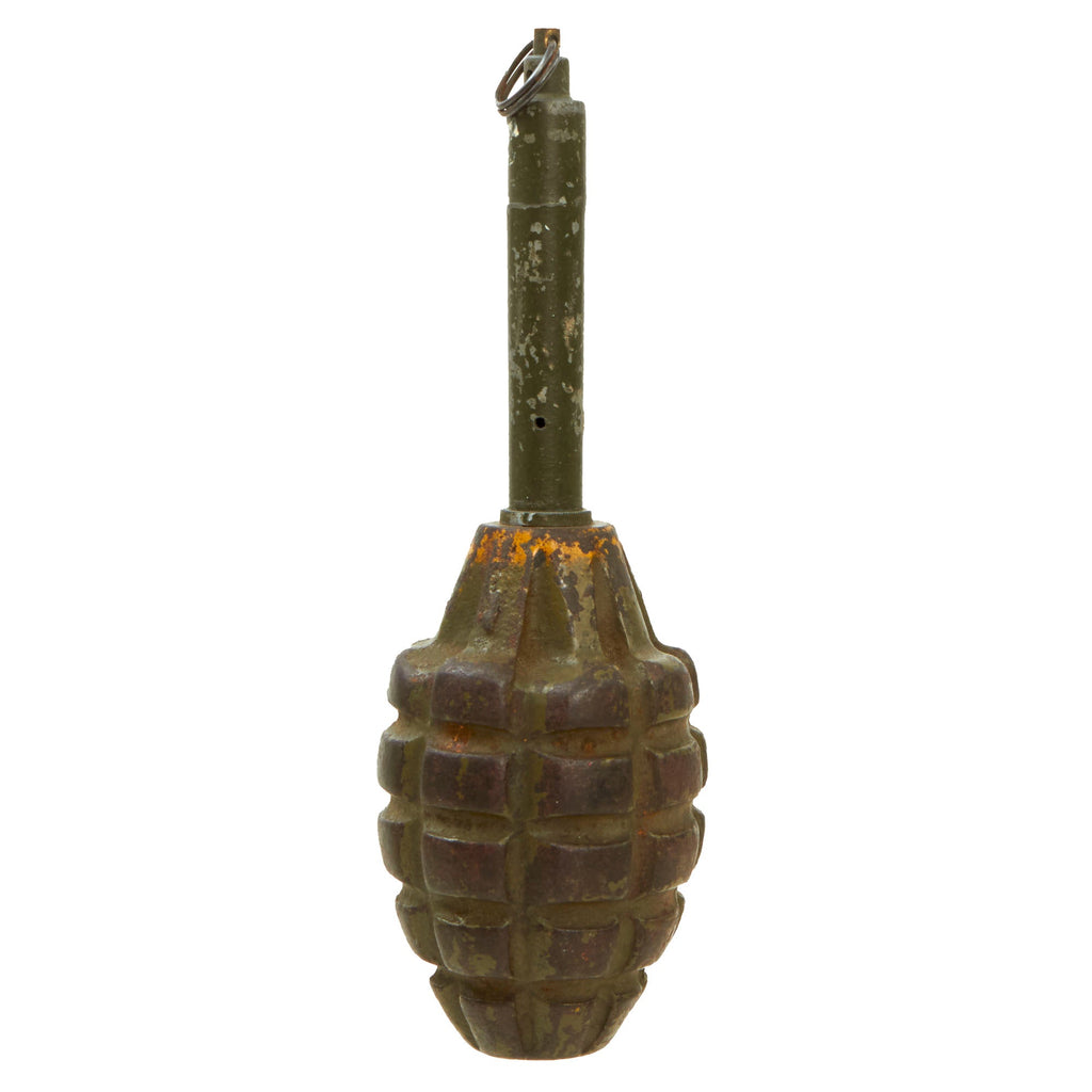 Original U.S. WWII Inert MkII Pineapple Grenade with Yellow Ring & Dem ...