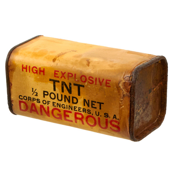 Original U.S. WWII Corps of Engineers High Explosive TNT 1/2 Pound Blo ...