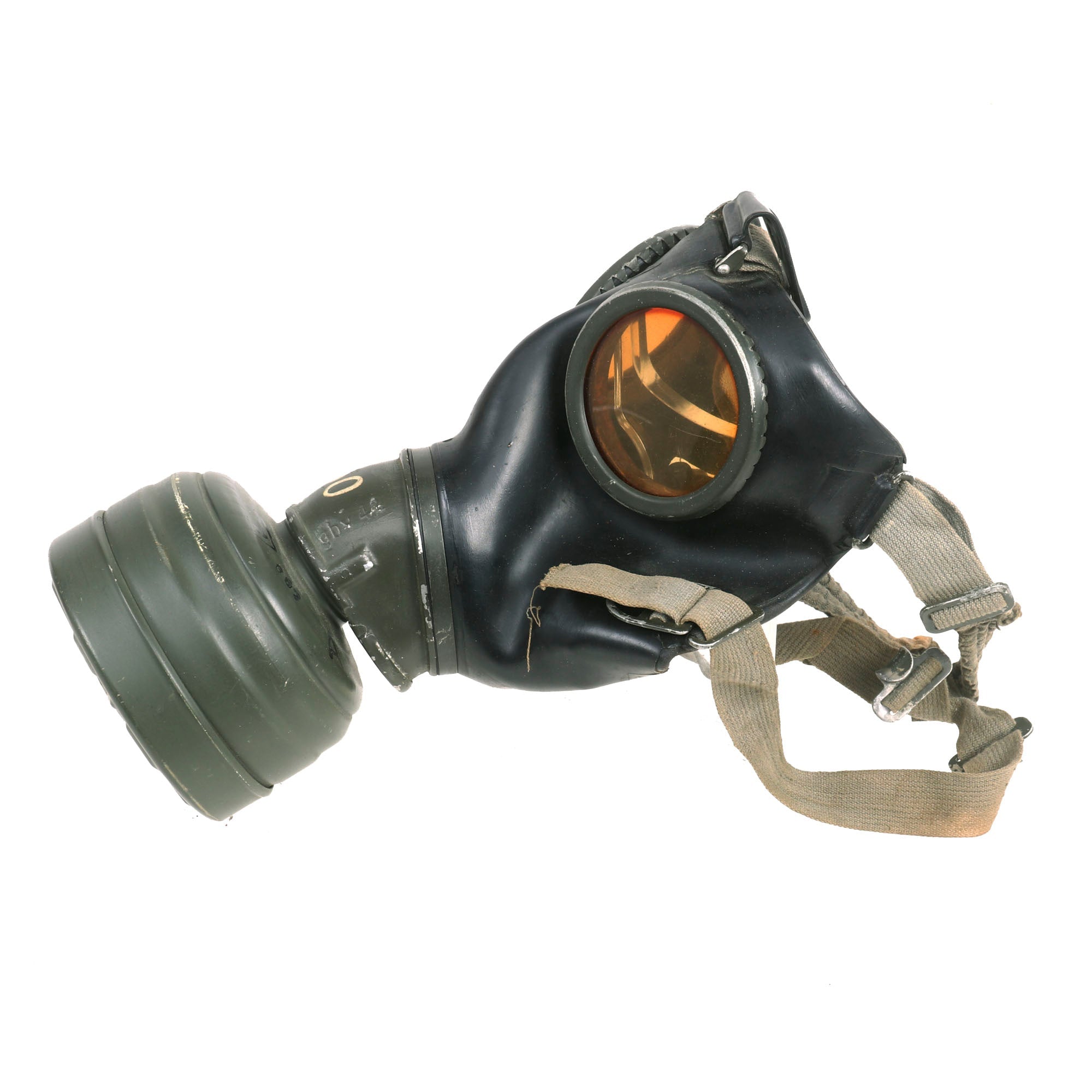 Original German WWII M38 Gas Mask in Size 1 with Filter, Canister, & A ...