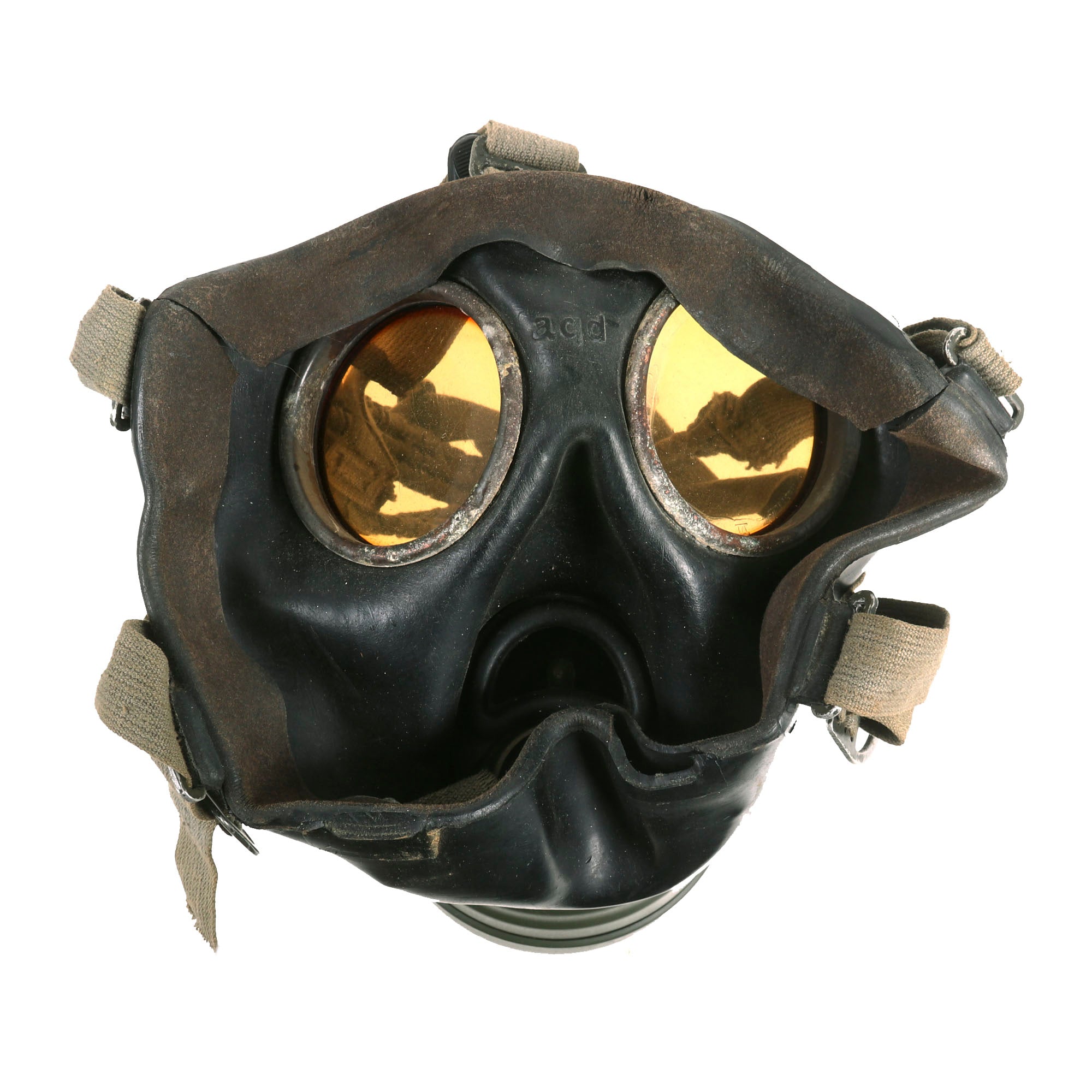 Original German WWII M38 Gas Mask in Size 1 with Filter, Canister, & A ...