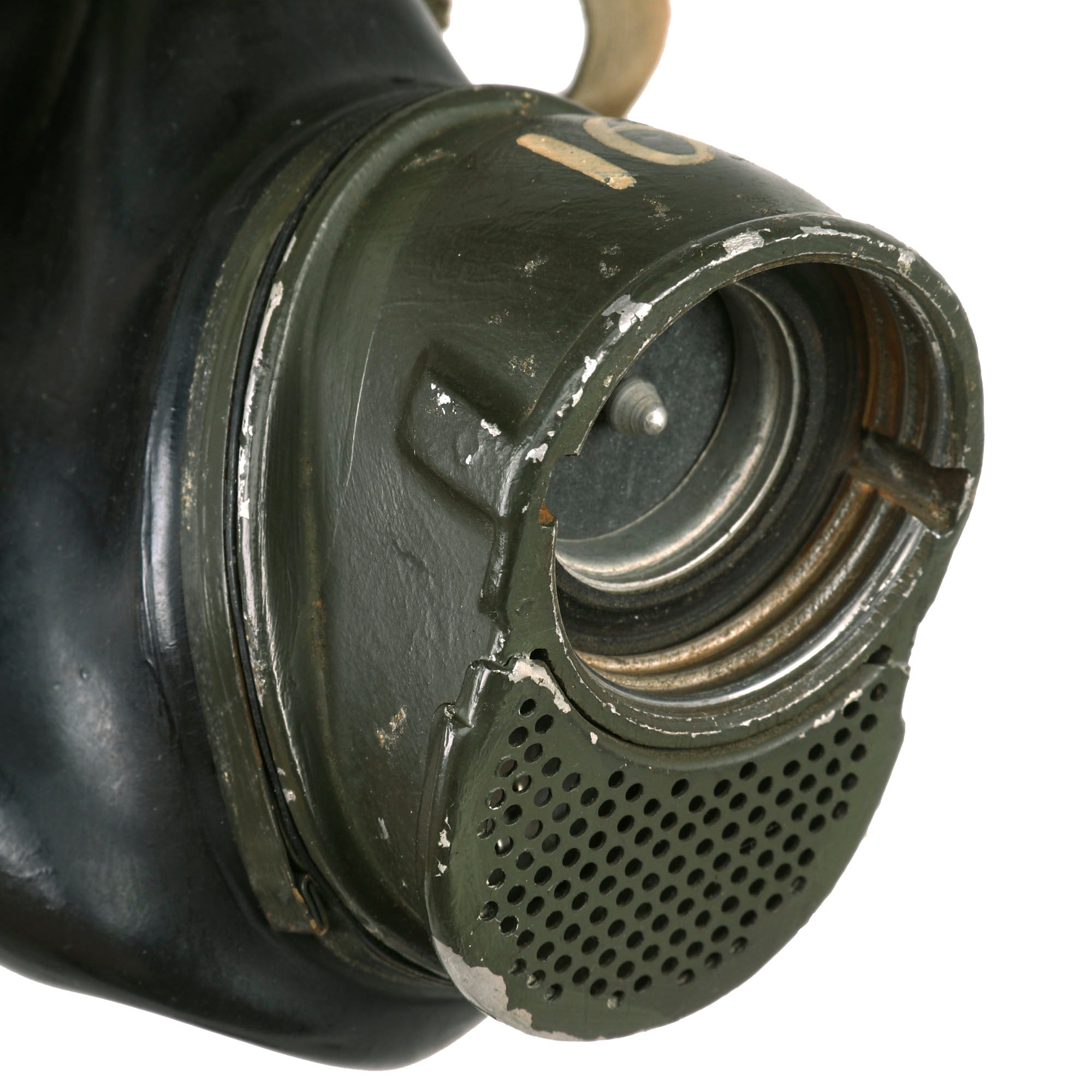 Original German WWII M38 Gas Mask in Size 1 with Filter, Canister, & A ...