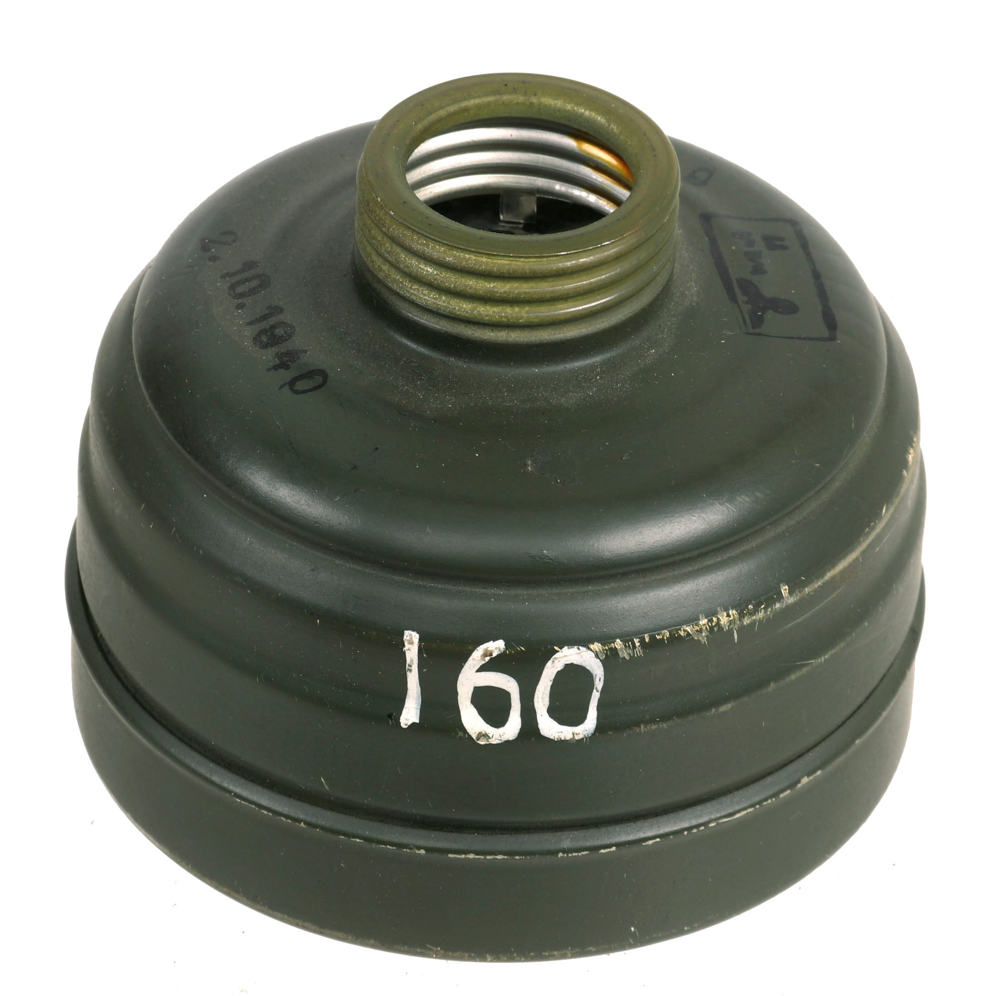 Original German WWII M38 Gas Mask in Size 1 with Filter, Canister, & A ...