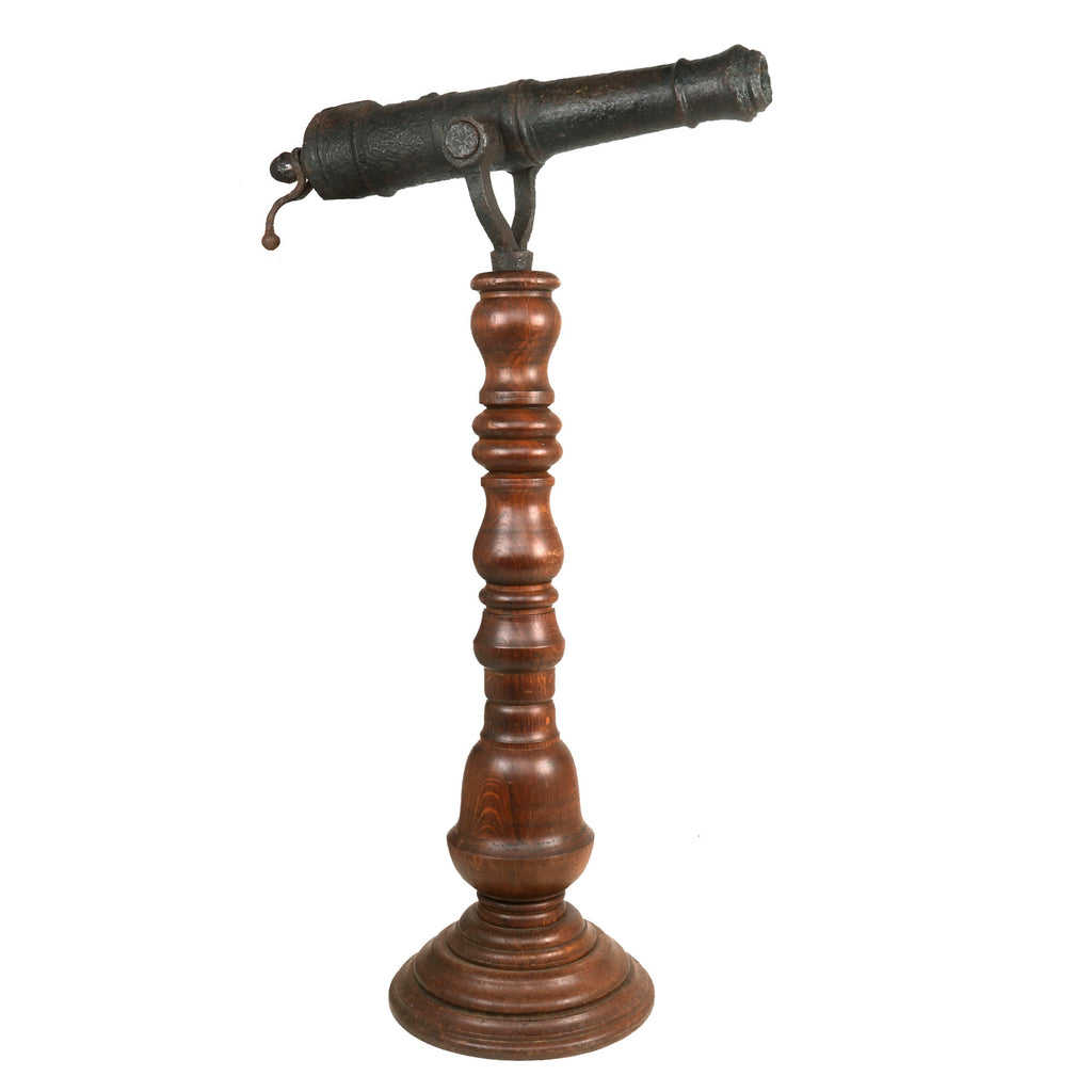 Original British 18th Century Iron Swivel Gun Cannon with Yoke and Til ...