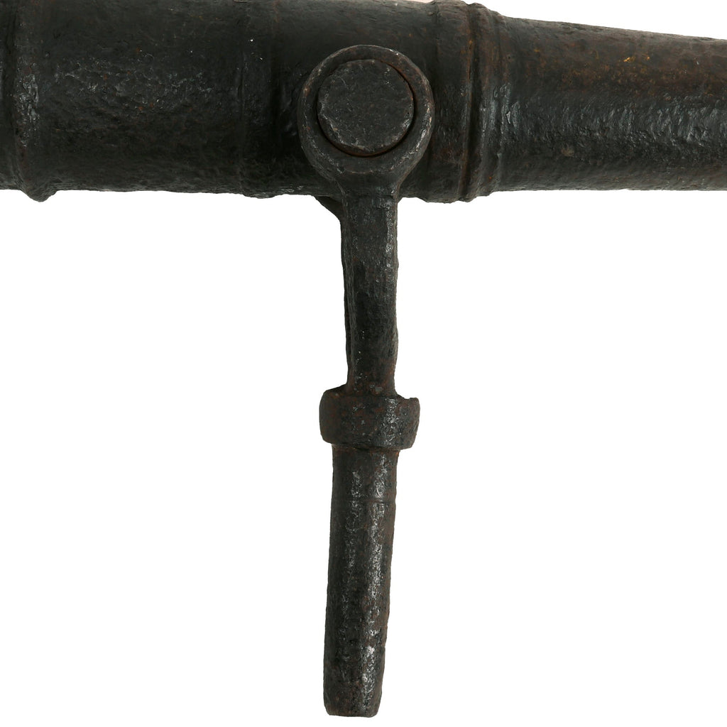 Original British 18th Century Iron Swivel Gun Cannon with Yoke and Til ...